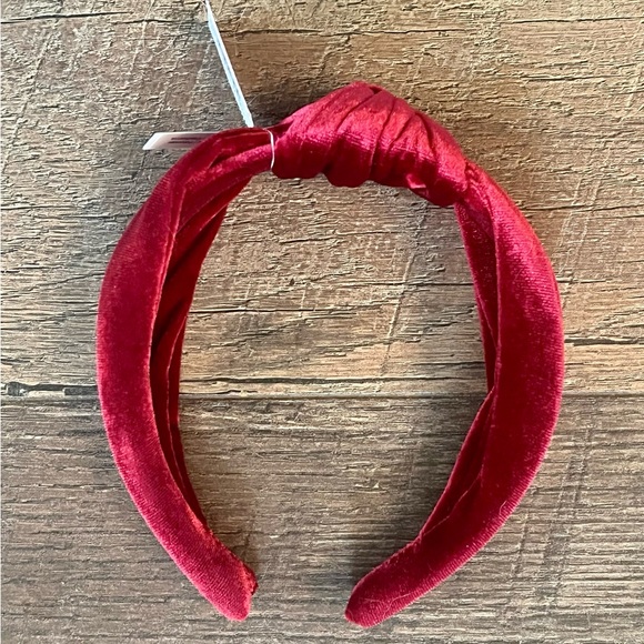 J. Crew | Accessories | Nwt J Crew Red Velvet Knot Headband | Poshmark
